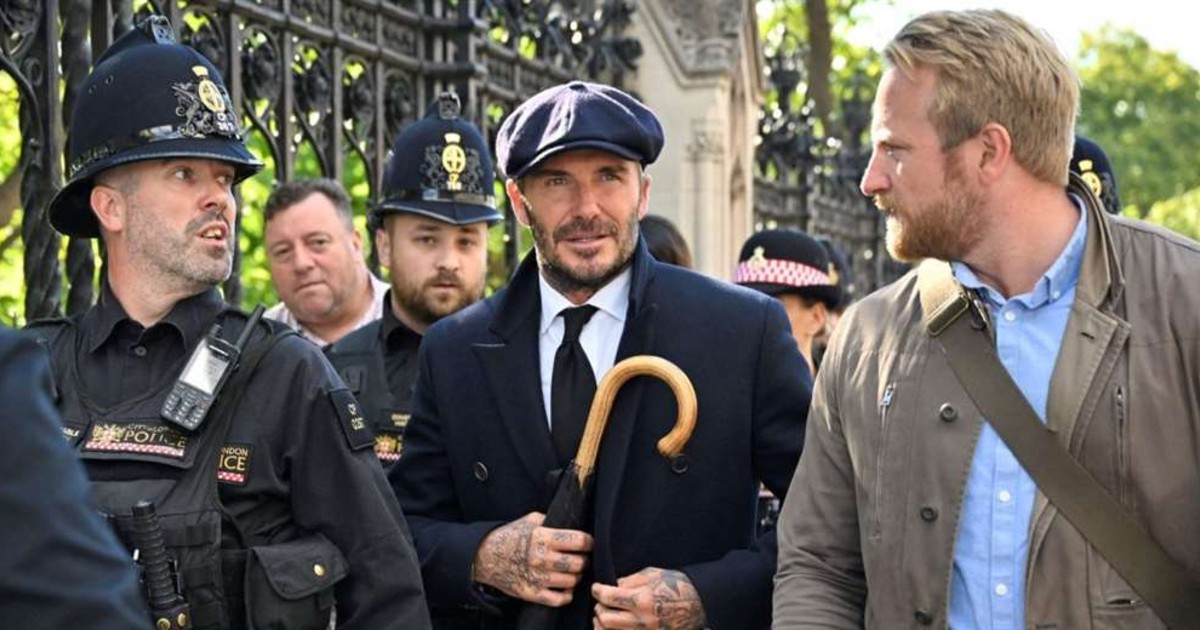 David Beckham hizo horas de cola para despedirse de la difunta Isabel II